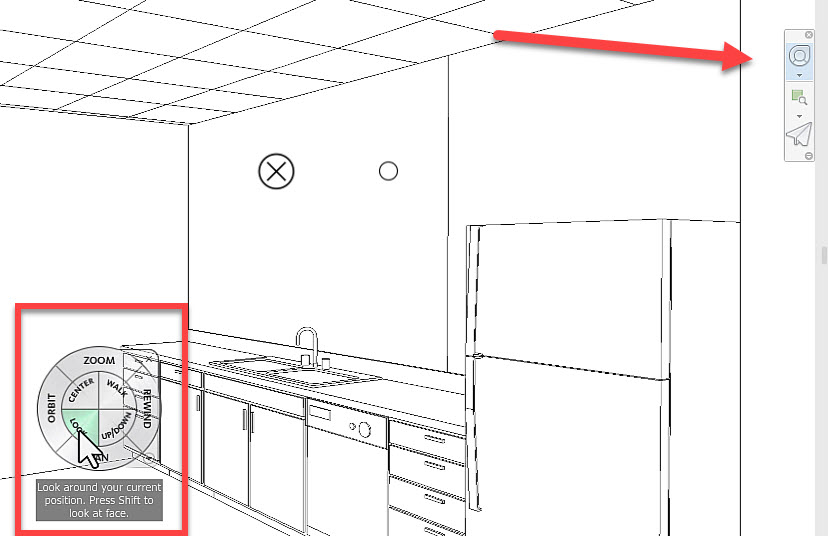 In the Navigation Wheel , do the following: