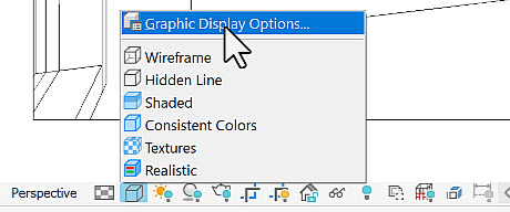 In the Graphic Display Options dialog box, set the following (as shown ...
